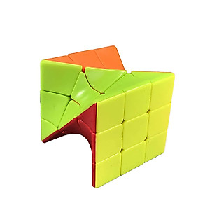 Cube Twist 3x3 Stickerelss Speed Cube Vivid Color Magic Puzzle Toys Puzzle Boxes(Twist 3rd Order)