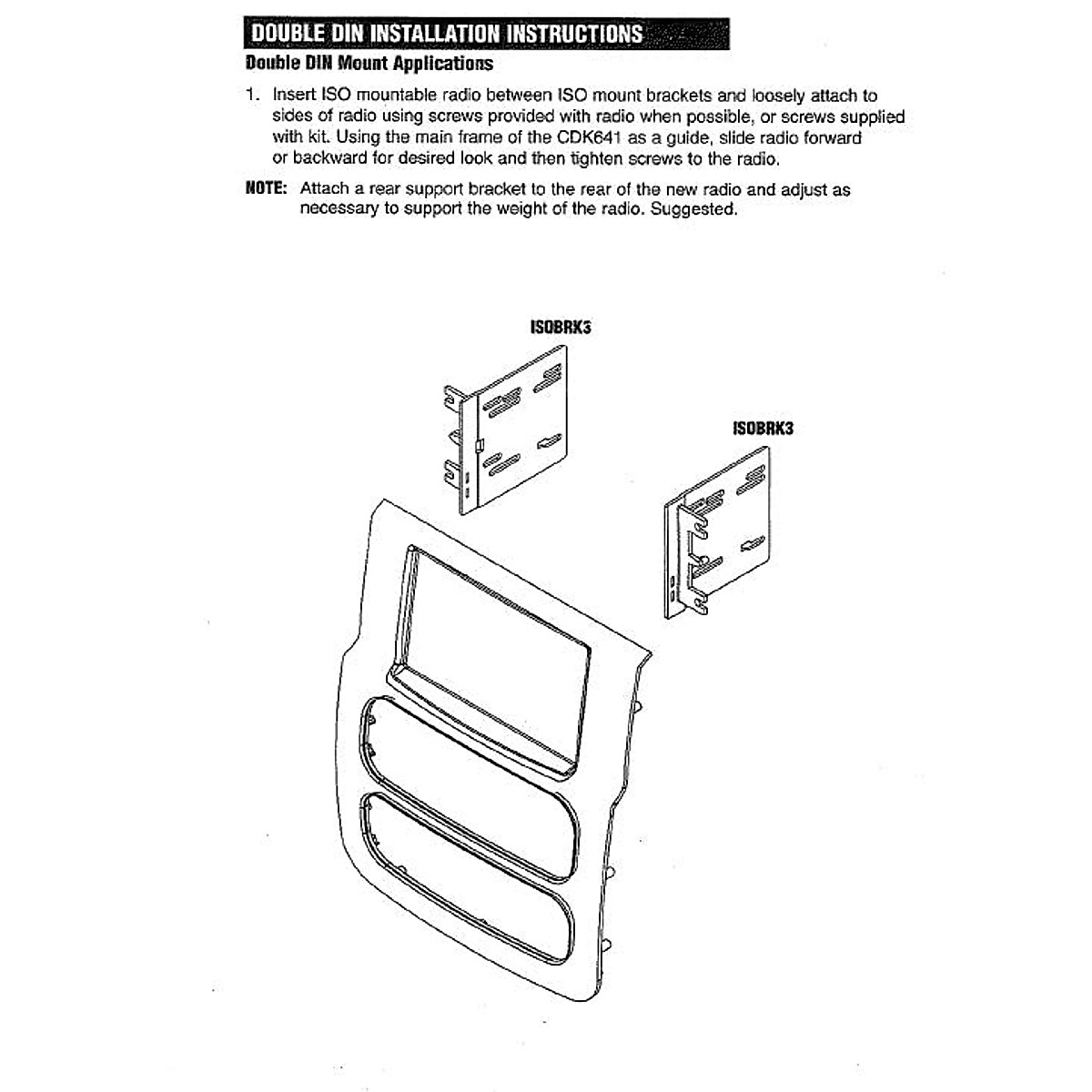Double DIN Radio Dash Kit with Antenna Adapter & Harness for 2002-2005 Dodge RAM 1500 2500 3500