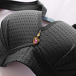 TIANEK Funny Gifts Under 5 Dollars Woman's Wireless Full Coverage Bralette Mesh Breathable Bra Underwear Push Up Comfort Corset Bra Cute Charm Daisy Bras Black