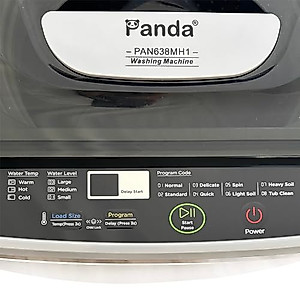 Panda Portable Washing Machine, 10 Lbs Capacity, Fully Automatic 1.38 Cu.ft Compact Top Load Clothes Washer with Drain Pump