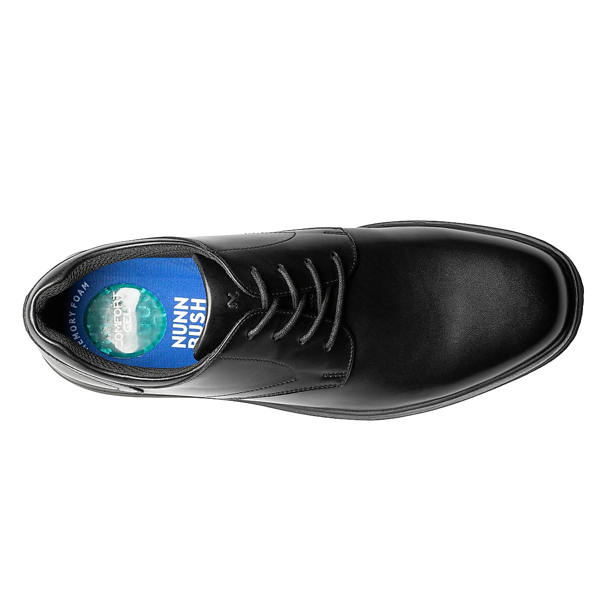 Nunn Bush Men's PRO Plain Toe Oxford with KORE Slip Resistant Comfort Technology, Black, 12 Wide