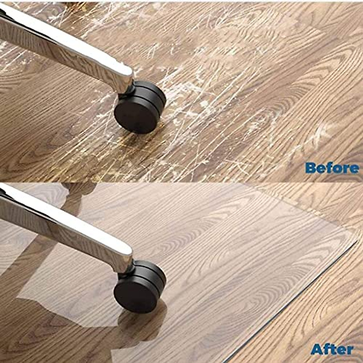Clear PVC Desk Chair Mat Clear Vinyl Runner Rug for Hard Wood/Tile Floor,1.5mm Thick,100% Waterproof Vinyl Plastic Floor Mat,Can Be Cut,Door Mats,Indoor Outdoo,60/80/100/120/140cm wide for Office & Ho