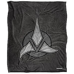 Star Trek Blanket, 50"x60", Klingon Empire Silky Touch Sherpa Back Super Soft Throw Blanket