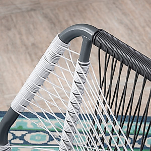 Christopher Knight Home Lydia Outdoor Wicker Club Chair (Set of 2), Gray/White/Gray