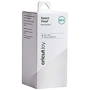 Cricut Joy Smart Permanent Vinyl Value Roll (20 ft) for Cricut Joy, Create DIY Projects, Decals, Stickers & More, All-Weather & Fade-Proof, Ideal for Indoor/Outdoor Use, White