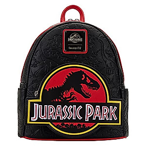Loungefly Jurassic Park Logo Womens Double Strap Shoulder Bag Purse,One Size, Multicolour