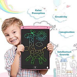 LCD Writing Tablet for Kids, 2 Pack 8.5 Inch Colorful Doodle Board Drawing Pad for Kids, Drawing Tablet Girls Toys Age 6-8, Educational Kids Toy, Birthday Gift for 3 4 5 6 7 8 Years Old Girl Boy Toys