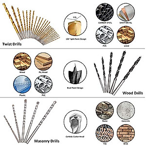 KingTool Drilling and Driving Accessory Kit (KingTool 318-Pieces Screwdriver and Drill Bit Set)