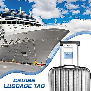 Teling 12 Pcs Cruise Accessories Kit includes 3 Cruise Lanyards with Detachable Clear Badge Holder 6 Cruise Luggage Tag Holder with Metal Loop 6 Waterproof Phone Pouch Carnival (Pink, Blue, Purple)