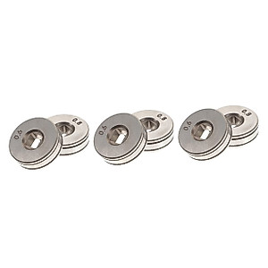 VILLCASE 6 Pcs Wire Drive Roller Flux Core Welder Mig Drive for Wire Feeder Wire Welder Wire Feed Welder Welpers Welder Cart Roller for Wire Feeder Feed Drive Knurled Steel Accessories