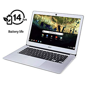 Acer Chromebook 14 CB3-431-C99D, Intel Celeron N3060, 14" HD Display, 4GB LPDDR3, 16GB eMMC, Metal Chassis, Sparkly Silver, Google Chrome, 14-14.99 inches