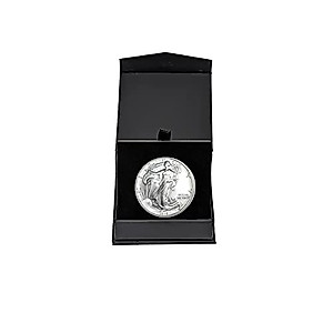 1995 - U.S. Silver Eagle in Plastic Air Tite in Magnet Close Black Gift Box - Gem Brilliant Uncirculated Dollar Uncirculated US Mint