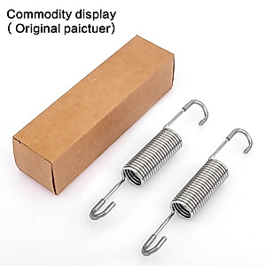 GNPADR GUPO 4-5/8 inch (2Pcs) Stainless Steel Recliner Sofa Chair Mechanism Stretch Spring Replacement -Long Neck Hook Style