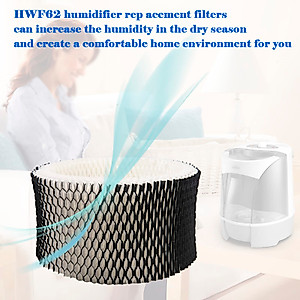 LuckySlycyc HWF62 Humidifier Filter Replacement, Compatible with for HWF62 HWF62CS HWF62D SF212, Fits Sunbeam Humidifier Models SCM1100, SCM1701, SCM1702, SCM1762(4 Pcs)