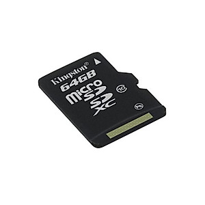 Kingston Digital 64 GB microSD Class 10 UHS-1 Memory Card 30MB/s with Adapter (SDCX10/64GB)