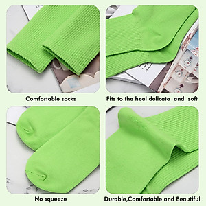 kimteny 20 Pairs Womens Socks, Solid Color Crew Socks Colorful Lightweight Cotton Athletic Socks