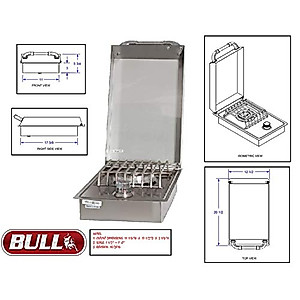 AMS Fireplace AMS BULL grill 30 Outlaw BBQ Grill with BULL single Side Burner, 30 DoorDrawer Combo, Single Drawer, Sink and Cover (Natural Gas)