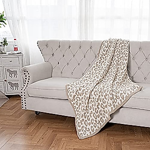 Throw Blanket Soft Micro Plush Leopard Blanket (50x60inches) Warm Reversible Cheetah Blanket Leopard Pattern Throw for Couch Bed Sofa…