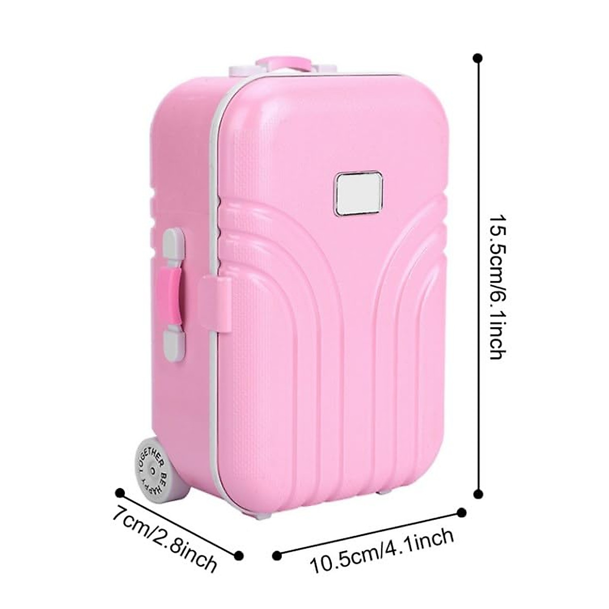 TOPINCN Doll Accessories Carry On Suitcase for Doll Suitcase Luggage Mini Travel Suitcase for 18 Inch Girl Doll Travel Gear Mini Trolley Case Doll Carrier Storage Miniature Suitcase Doll