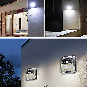 Aolyty Solar Motion Sensor Lights Outdoor, 3 Lighting Modes Solar Flood Light IP65 Waterproof Security Light 6500K Super Bright for Yard Patio Garage Garden Home 2 Pack