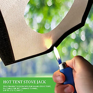 YOLUFER DIY Hot Tent Stove Jack Stove Jack Kit for Tent Fireproof Protection Accessory for Camping Tent