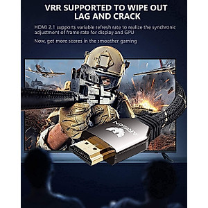 ARISEN 8K HDMI 2.1 Cable 8ft & 2ft Bundle