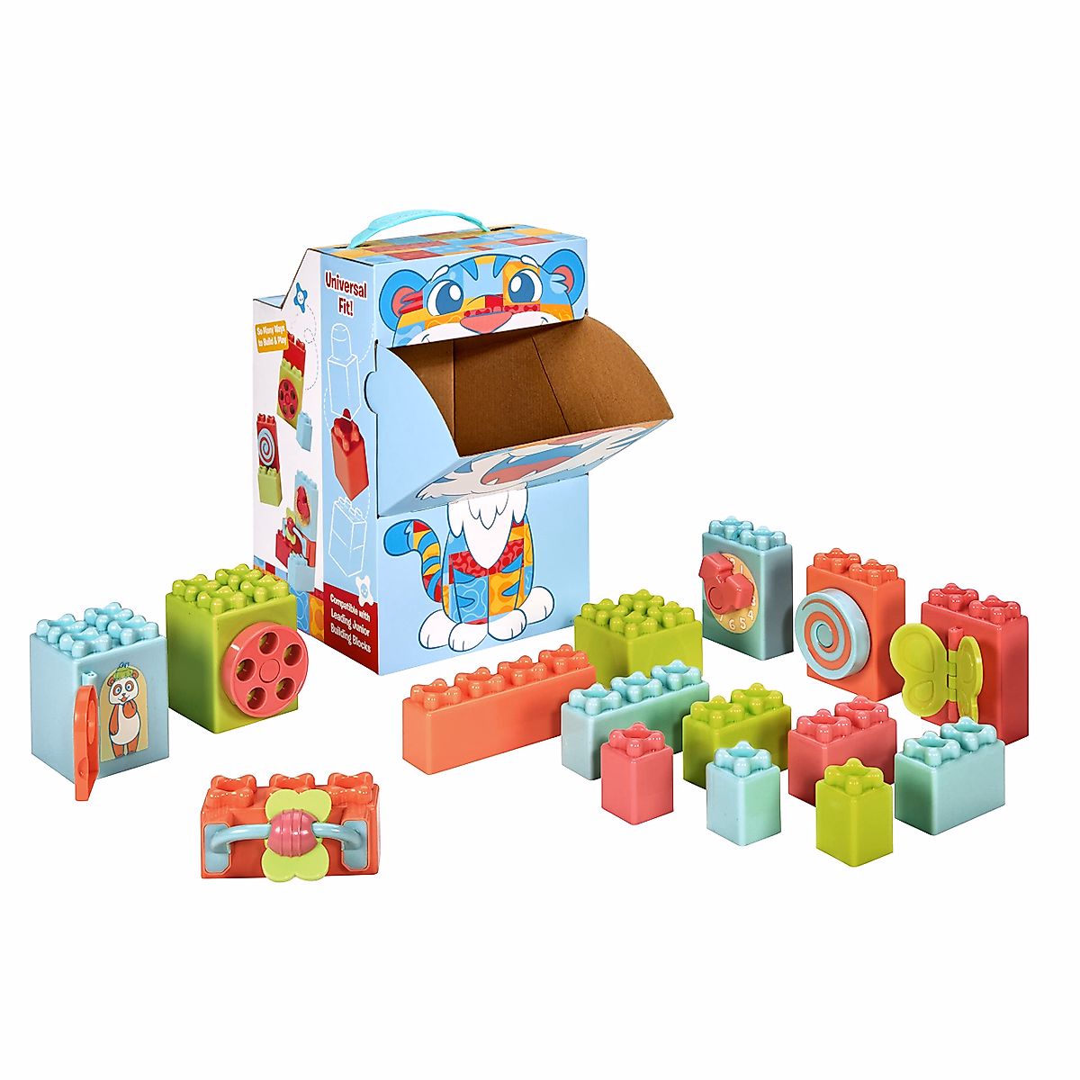 Little Tikes Baby Builders - Explore Together Blocks First Blocks for Babies and Toddlers, Boys and Girls, Easy to Connect, Sensory Play