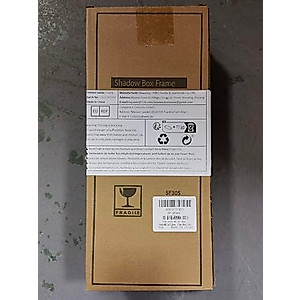 GraduatePro Shadow Box Frame 5x12 Display Case with Linen Back, Real Glass Window Door with Hinge, Picture Frame Wedding Bouquet Memorabilia Medals Photos Memory Box for Keepsakes, Carbonized Black