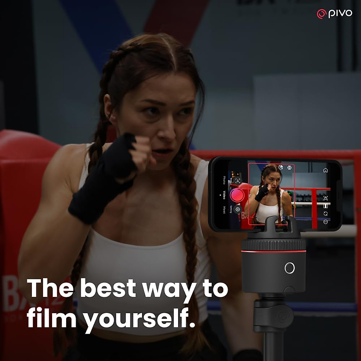Pivo Pod Classic Auto Face Tracking Phone Holder, 360° Rotation, Content Creator Essentials for Fitness Tracker with Remote Control