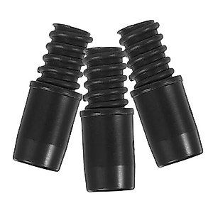 Yardenfun 12 Pcs Mop Head Pole Adapter for Broom Tips for Handle Extension Pole Adapter Tip for Telescopic Pole Connector Handle Tips for Broom Poles Threaded Tip Repair Kit Plastic Black