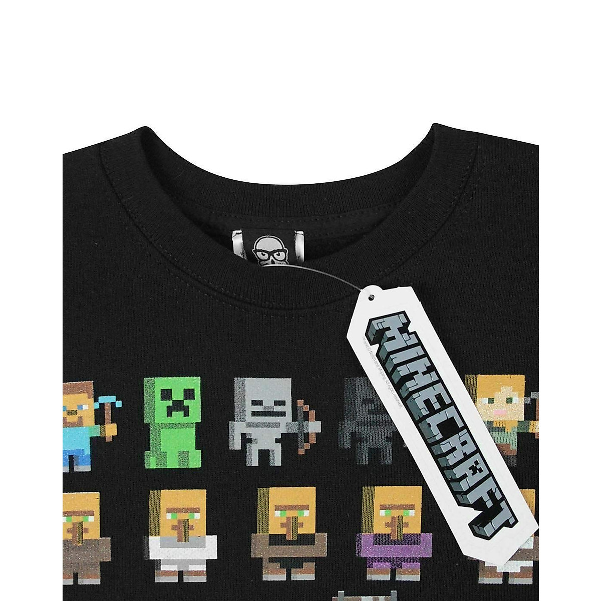 Minecraft Boys Jumper Kids Sprites Creeper Pig Black Sweatshirt Sweater 9-10 Years