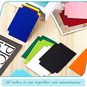 Trading Card Dividers Multicolor Card Page Dividers Frosted Card Separator with Tabs Plastic Divider Cards for Games Sports, 2.7 x 3.8 Inches (50)