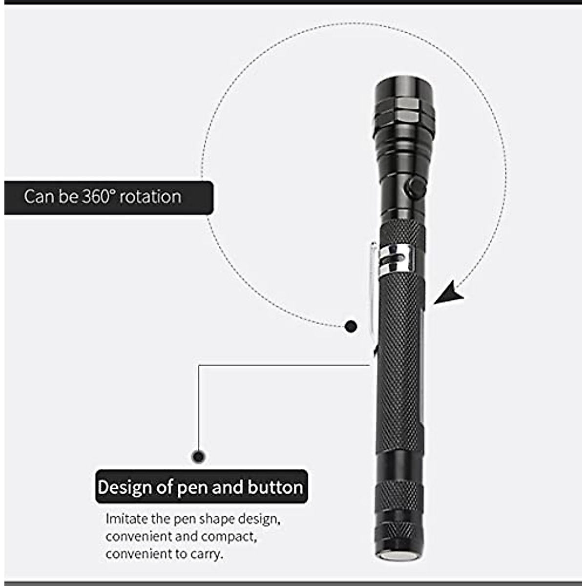 TTSLVS Gifts for Dad&Men Fathers Day,Magnetic Pickup Tool with LED, Telescoping Magnet Flashlight Pickup Stick Cool adget,Thanksgiving Day Christmas Stocking Stuffers Gift for Husband Boyfriend,Blue