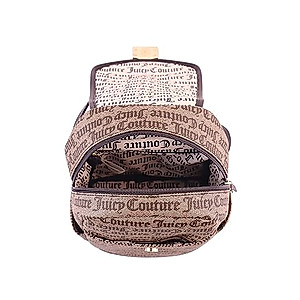 Juicy Couture Pop That Lock Backpack Taupe/Dark Brown One Size