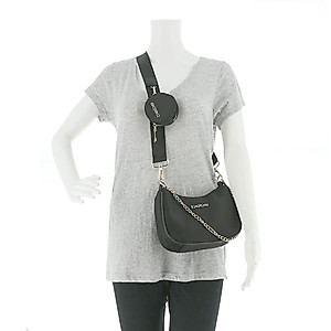 bebe Mara Nylon Crossbody Bag w/Coin Purse Black