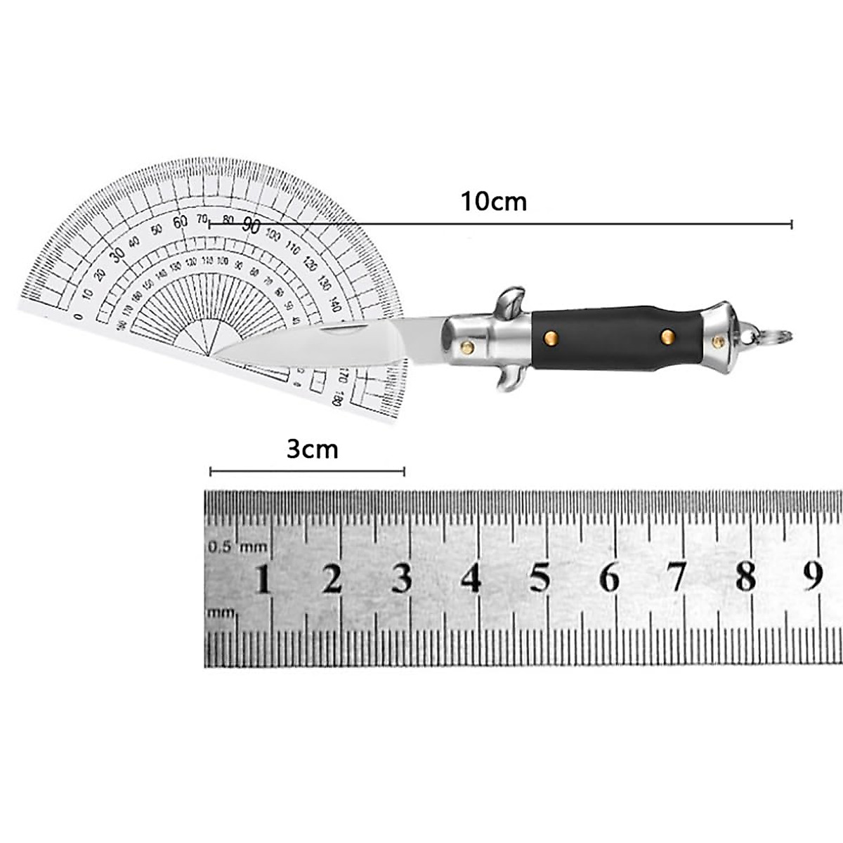 UDANJOVI Small Mini Edc Pocket Knives, Tactical Folding Blade Knives, with Chain Neck Knife Utility Necklace Knife, for Hunting, Survival, Camping,Everyday Carry, Key Accessories