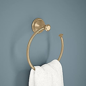 Delta Faucet 79746-CZ Cassidy Wall Mounted Towel Ring in Champagne Bronze, Bathroom Accessories