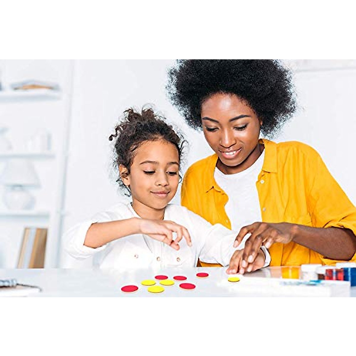 hand2mind Foam Two-Color Counters, Red and Yellow Counters, Counting Manipulatvies, Math Counters for Kids, Counting Chips, Math Manipulatives, Math Bingo Chips, Counters for Kids Math (Pack of 600)
