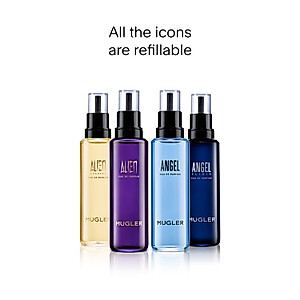 Mugler Angel Refill - Eau de Parfum - Women's Perfume - Ambery & Woody - With Bergamot, Praline, and Patchouli - Long Lasting Fragrance - 3.3 Fl Oz