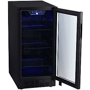 EdgeStar BBR901BL 15 Inch Wide 80 Can Built-In Beverage Center with Slim Design
