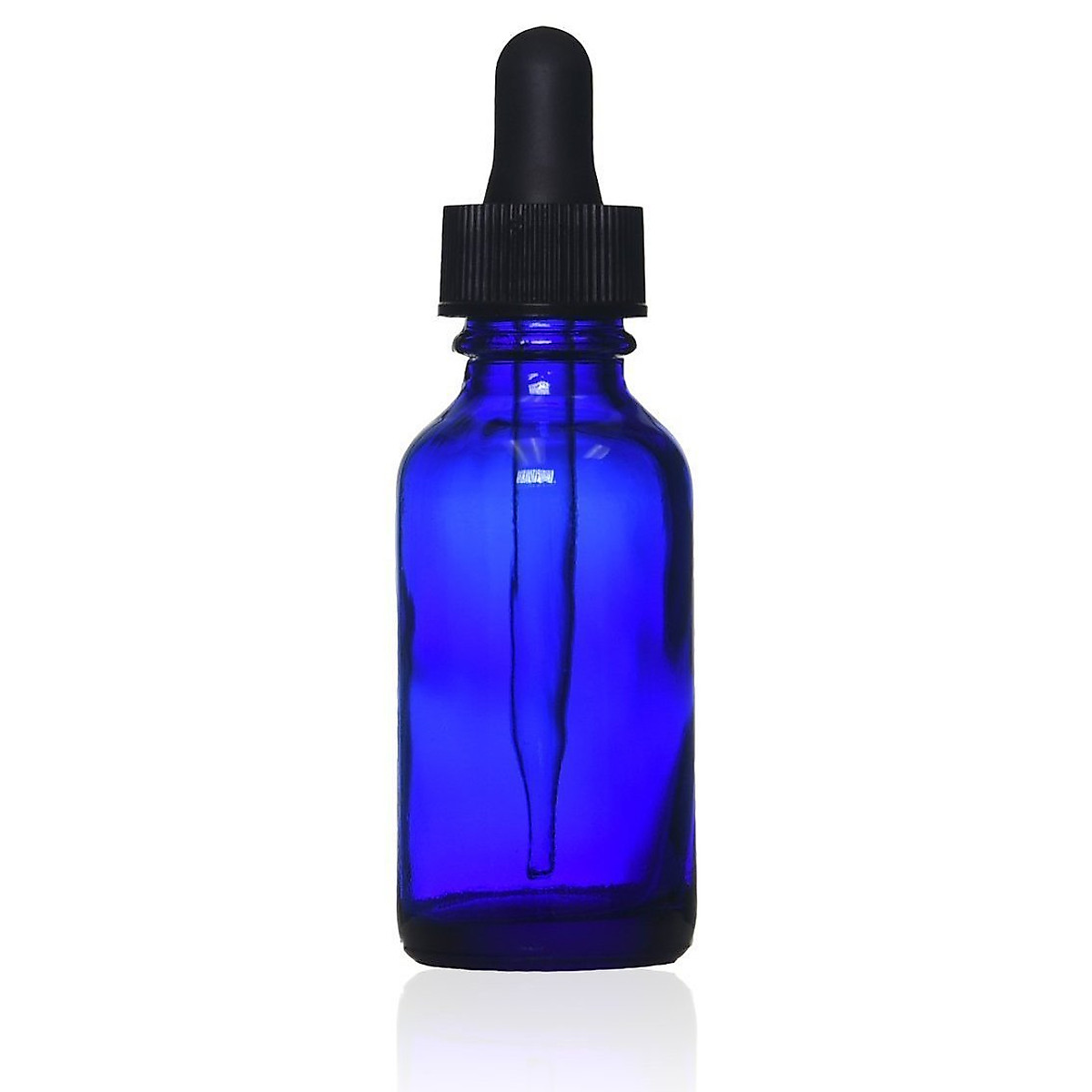 Cobalt Glass Bottles with Eye Droppers (2 oz, 4 pk) For Essential Oils, Colognes & Perfumes, Blank Labels Included