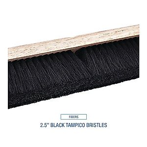 Boardwalk BWK20236 2.5 in. Black Tampico Fiber Bristles 36 in. Brush Floor Brush Head