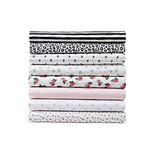 Betsey Johnson- Twin Sheet Set, Cotton Percale Bedding Set, Crisp & Cool, Lightweight & Breathable (Baby Buds Pink, Twin)