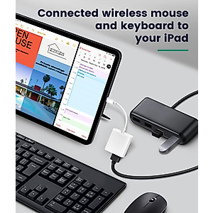 Bqbersyn USB Adapter for iPad/iPhone, Lightning to USB Female OTG Adapter Compatible with SD Card Reader/USB Flash Drive/Microphone/Hard Disk and MIDI,Plug & Play