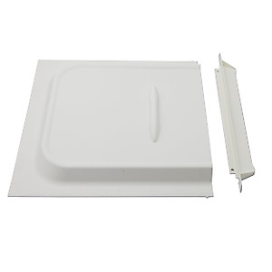 X-Haibei RV Screen Door Slide 12 inch Panel with Handle Slide Stop Set White for Travel Trailer Camper Motor Home