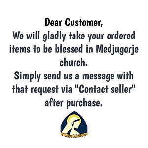 MedjugorjeStoneGifts St Michael the Archangel/Guardian Angel Bracelet/Black Adjustable Cord