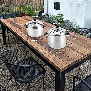 Fulgutonit Clamp On Pressure Cooker, 26 Quart Aluminum Pressure Cooker w/Ultra Safe Clamp Bar Locking System, 2 Valves for Stable High Pressure, for Family or Commercial Use