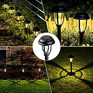 SOLPEX 8 Pack Solar Pathway Lights, Solar Path Lights Waterproof, Solar Garden Lights Outdoor for Garden, Yard, Pathway, Landscape, Walkway and Driveway (Warm White)