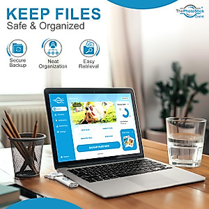 ThePhotoStick® Omni 64GB - Secure Photo & Video Backup and Transfer | Digital File Organization | USB & Multiport Connection for Phones, Tablets and Computers | Portable Memory | External Storage