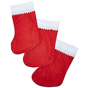 Baker Ross - EX5973 Large Felt Christmas Stockings ⁠— Creative Arts and Crafts for Kids to Decorate, Embellish and Personalise (Pack of 3)